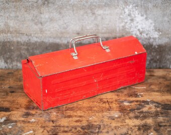 Red Metal Tool Box | Etsy