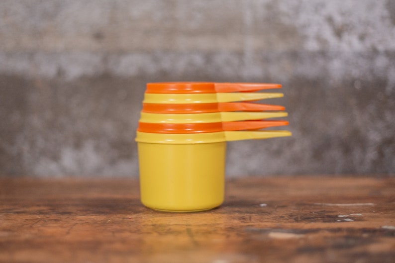 Vintage Tupperware Measuring Cup Set Multi Color Tupperware | Etsy