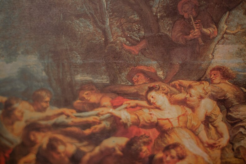 Vintage Lithograph | Peter Paul Rubens Dance of the Country People ...