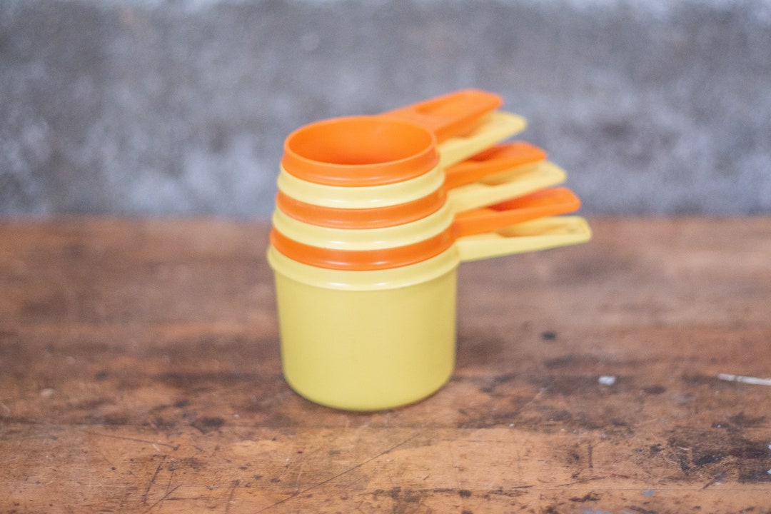 Vintage Tupperware Measuring Cup Set | Multi Color Tupperware Measuring ...