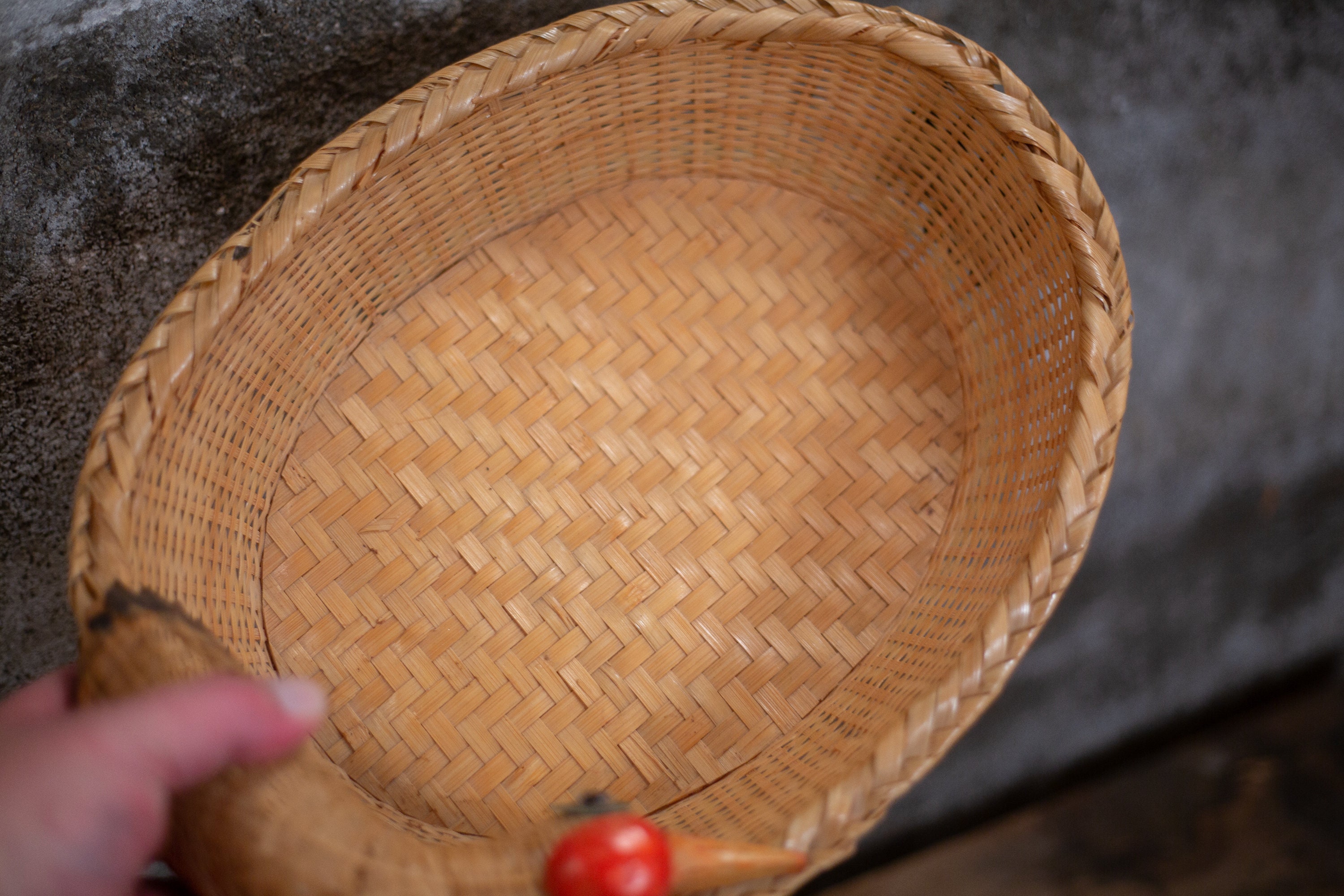 Vintage Woven Goose Basket Oval Nesting Goose Basket | Etsy