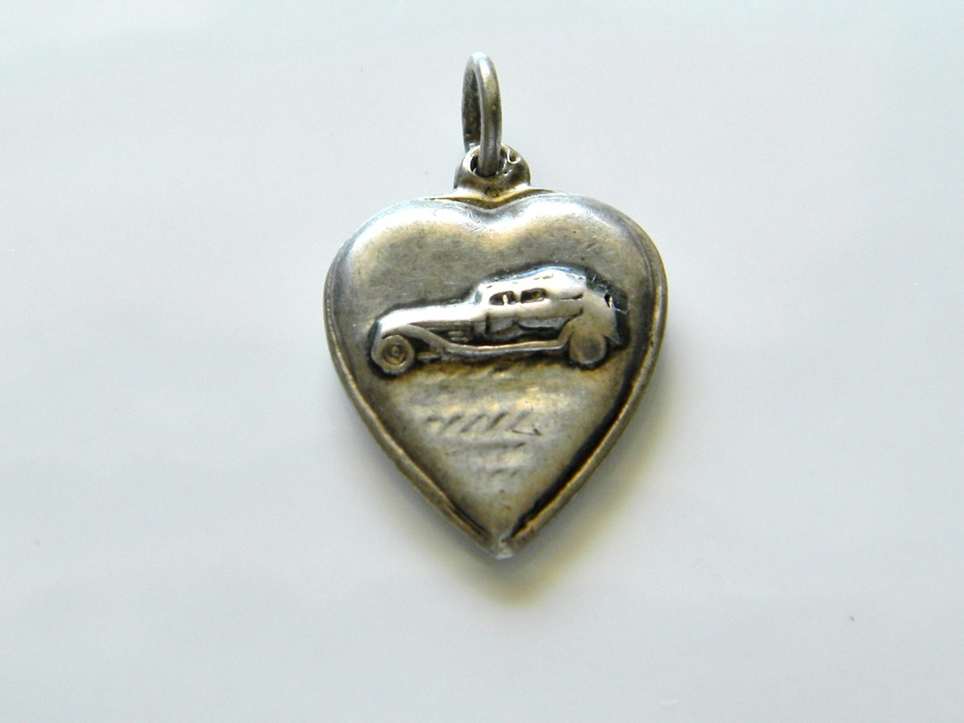 Vintage 1940s Repousse Puffy Heart Cadillac Lasalle Gangster Car ...