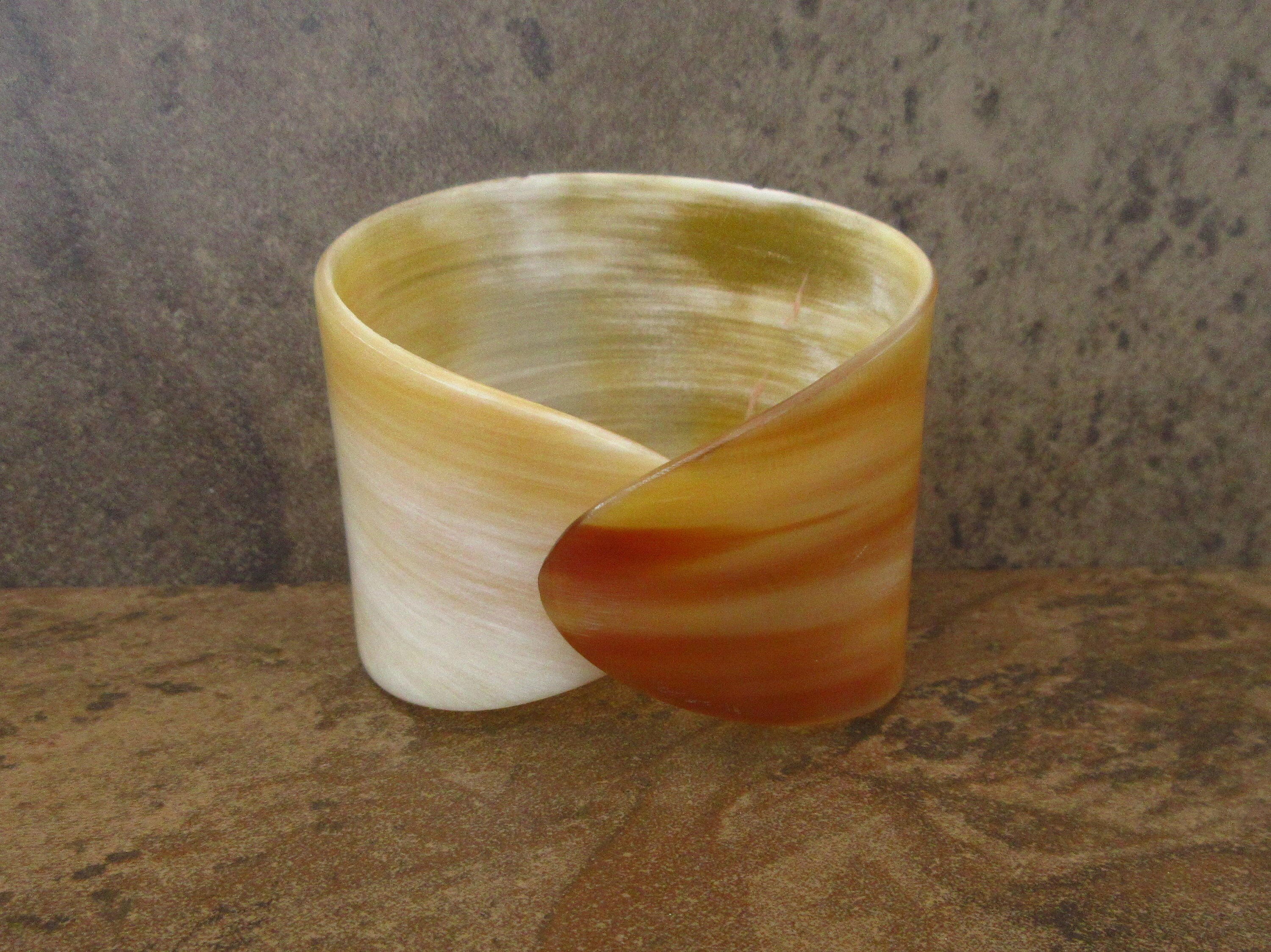 Vintage Carved Buffalo Horn Cuff Bracelet | Etsy