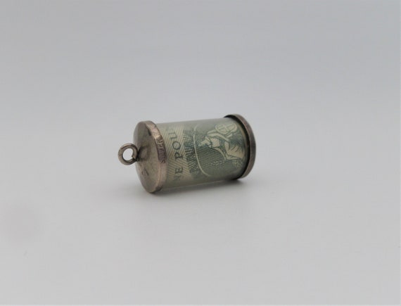 Vintage British One Pound Paper Money Inside Tube Ste… - Gem