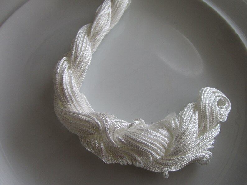 White Braid Cord 2mm 16 Yds 48 Feet Nylon Cord Macrame - Etsy