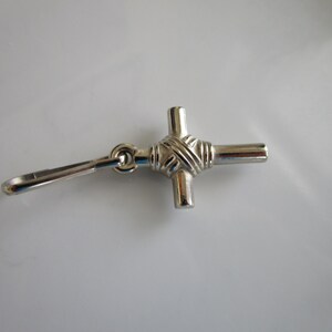 Silver Tone Carved Cross Charm for Zipper Pull on Jackets and Purses ...