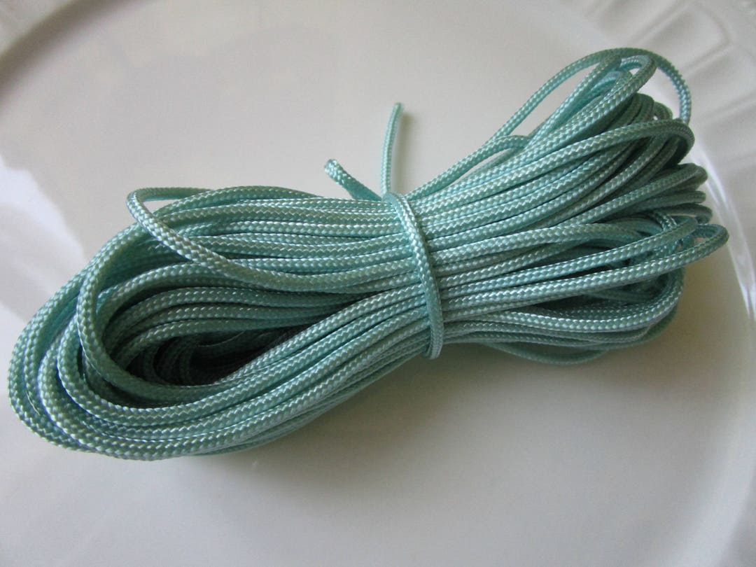 Green Braid Cord - 3mm 16 Yds 48 Feet - Nylon Cord - Macrame Thick Cord ...