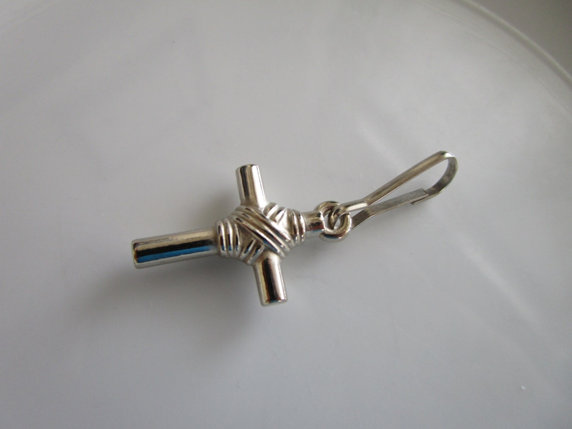 Silver Tone Carved Cross Charm for Zipper Pull on Jackets and Purses ...