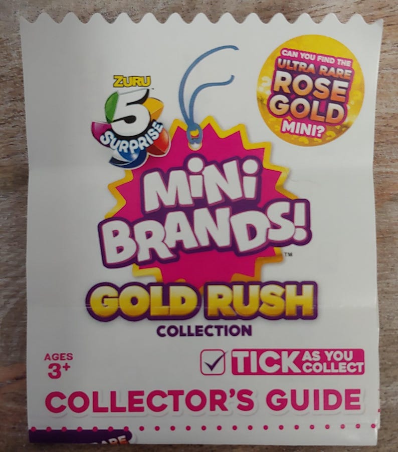 Zuru 5 Surprise Mini Brands Gold Rush Set - Rare Miniature Foods - Etsy