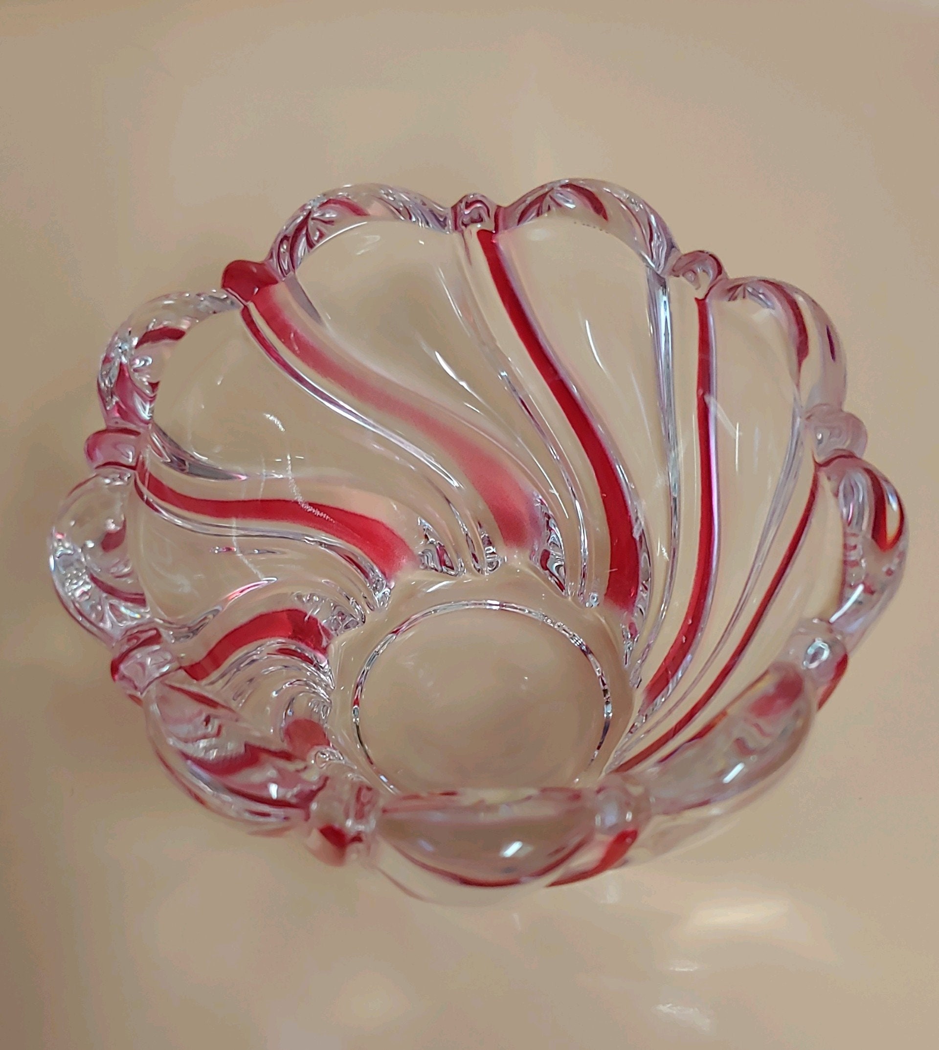 Peppermint Candy Dish - Etsy