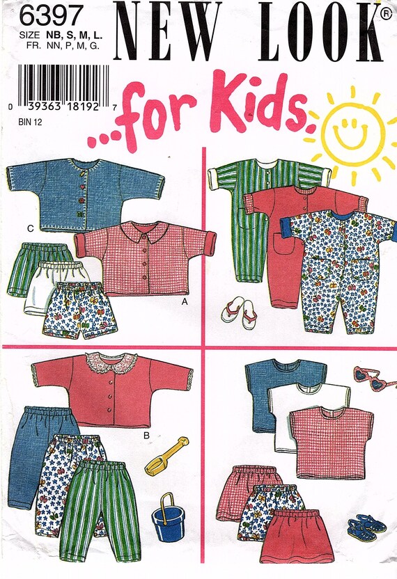6397 New Look Kids Toddler Childrens Baby Top Shorts Skirts | Etsy