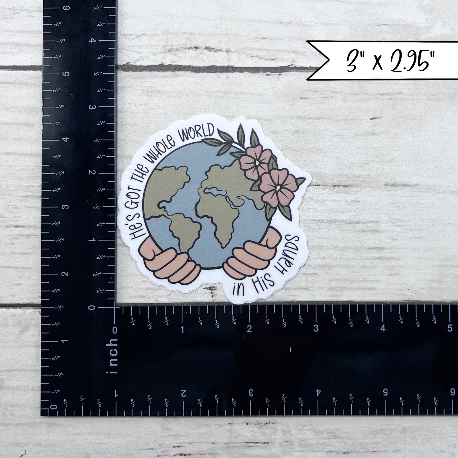 Hes Got the Whole World in His Hands Sticker, Christian Stickers ...
