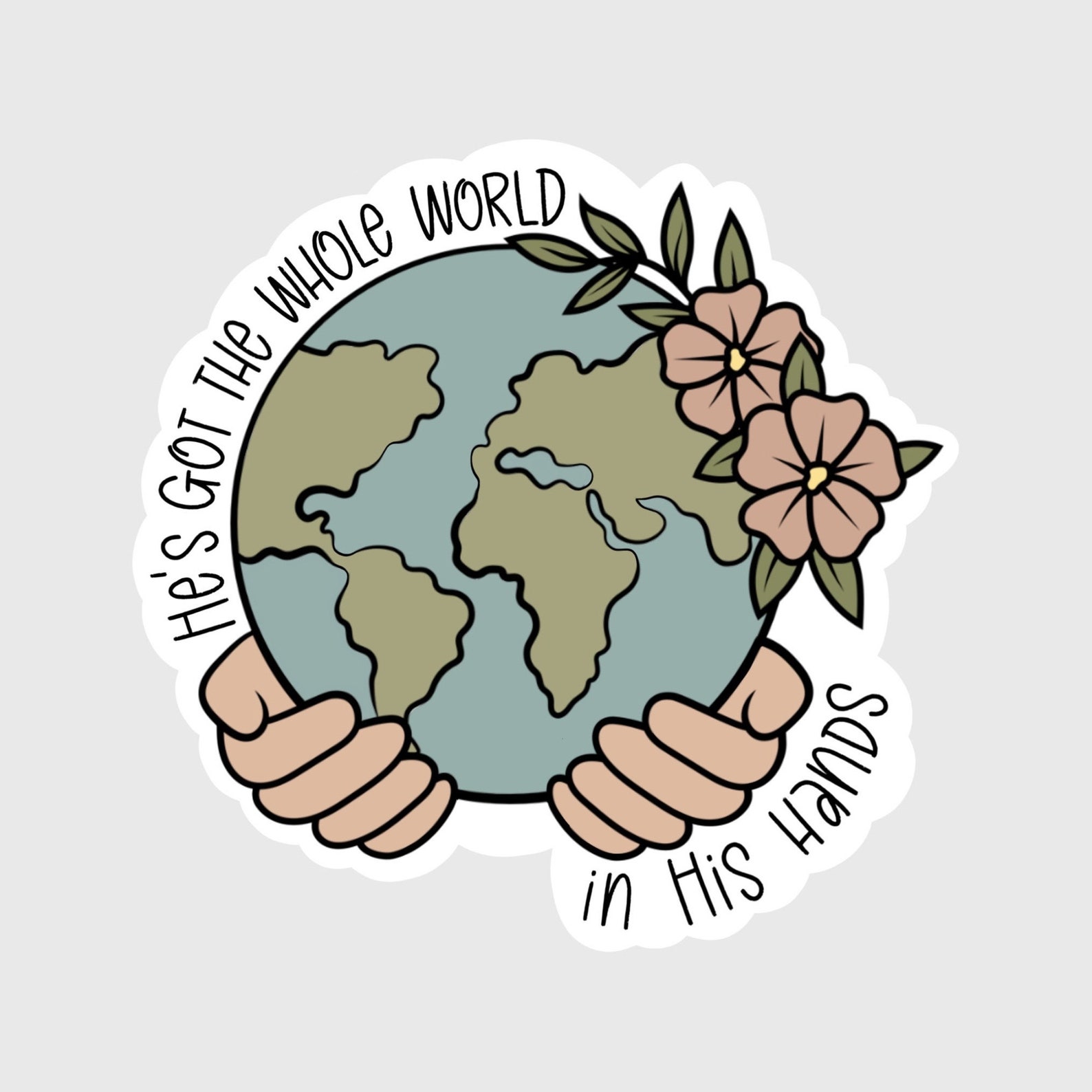 Hes Got the Whole World in His Hands Sticker, Christian Stickers ...