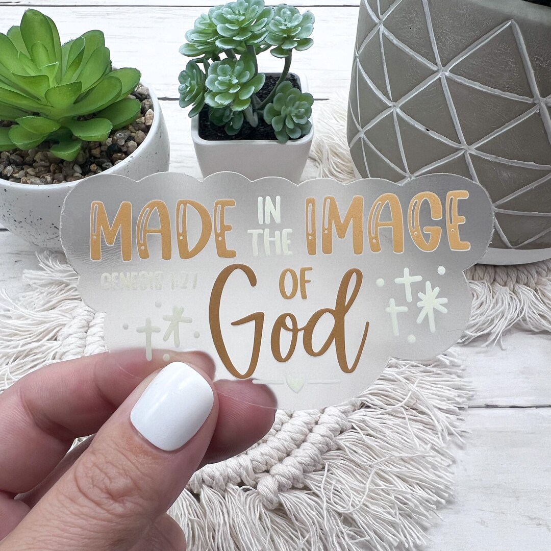 Made in the Image of God Sticker, Christian Stickers, Laptop Stickers ...