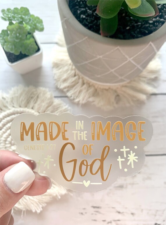 Made in the Image of God Sticker Christian Stickers Laptop - Etsy