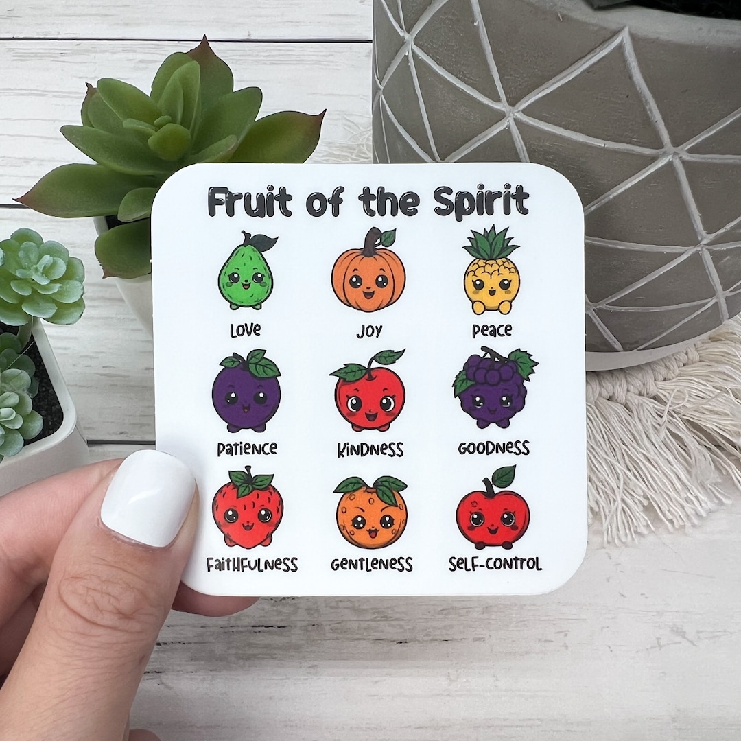 Fruit of the Spirit, Kids Sticker, Bible Sticker, Matte Sticker ...