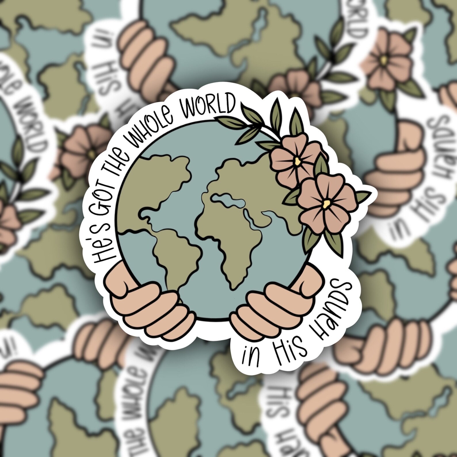 Hes Got the Whole World in His Hands Sticker, Christian Stickers ...
