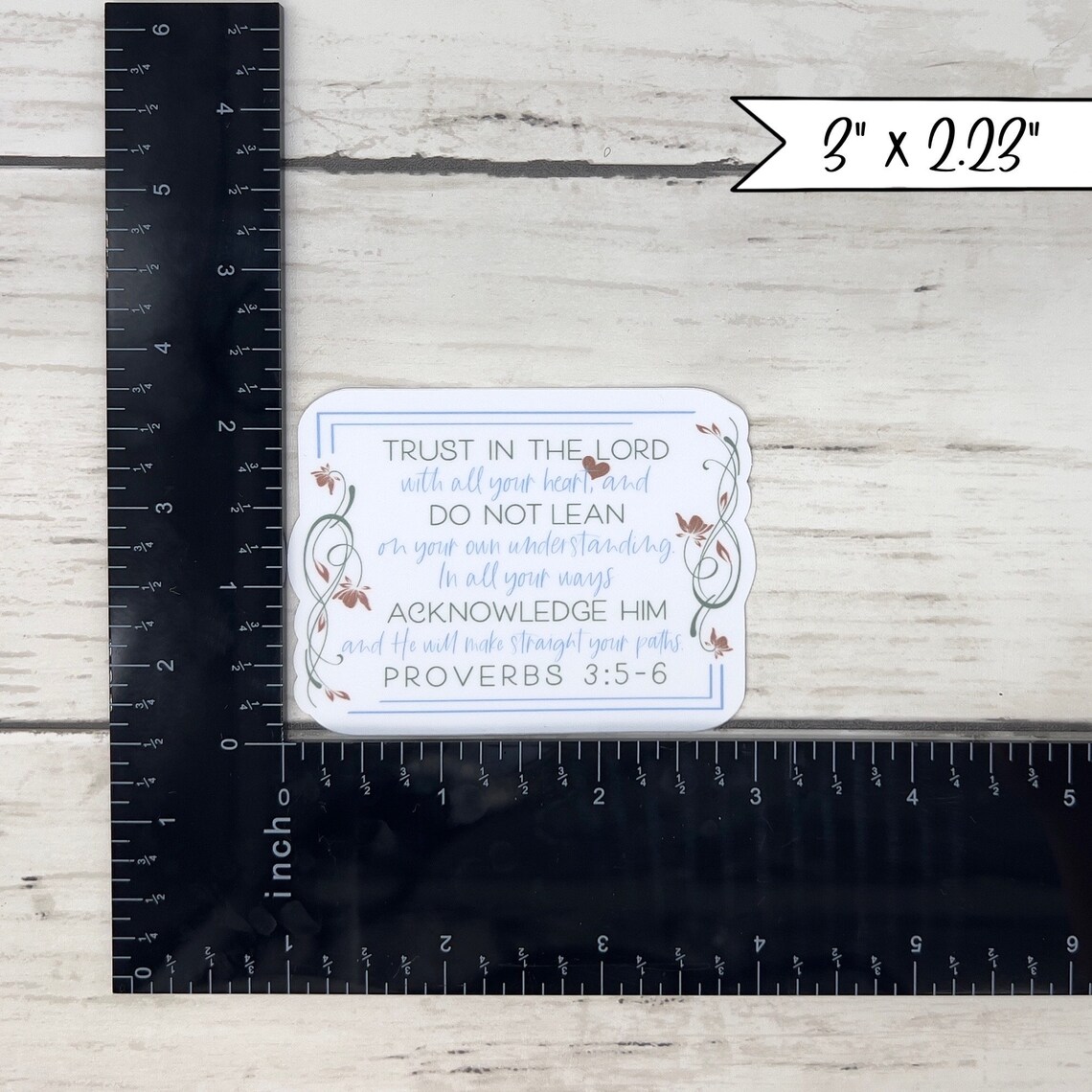 Proverbs 3:5-6 Sticker, Trust in the Lord, Bible Sticker, Matte Sticker ...