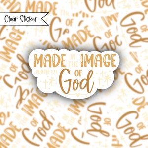 Made in the Image of God Sticker, Christian Stickers, Laptop Stickers ...