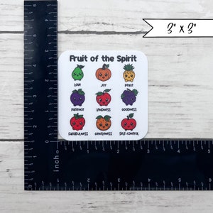 Fruit of the Spirit, Kids Sticker, Bible Sticker, Matte Sticker ...