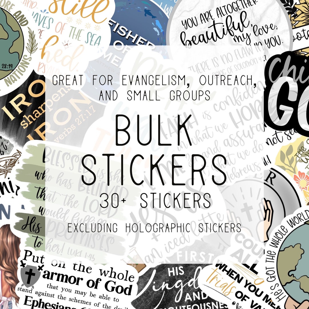Bulk Stickers, 30+ Stickers, Christian Stickers, Wholesale Stickers ...