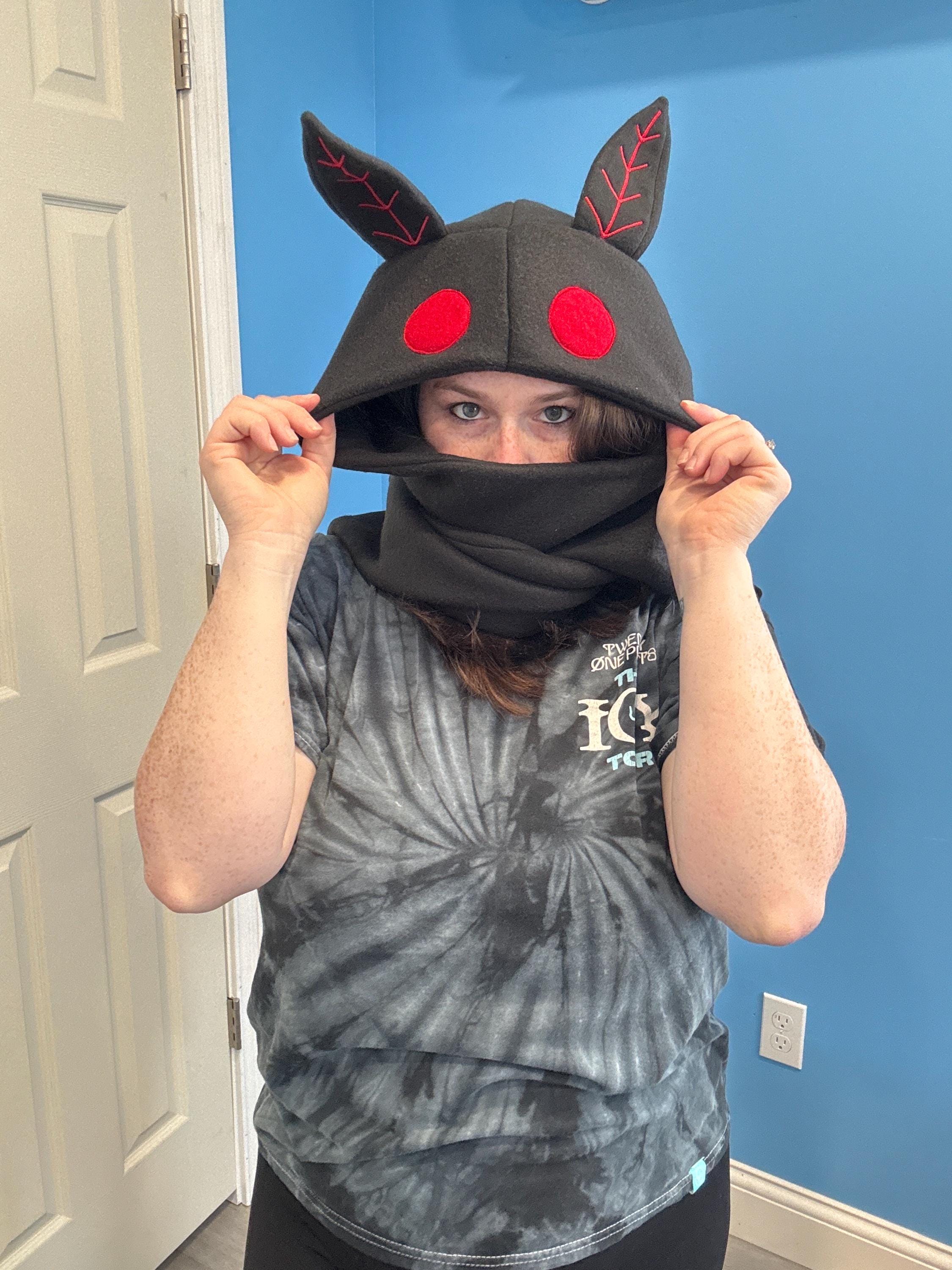 Mothman Hat Cryptid Cosplay Scoodie Style Accessory Creepy Halloween ...