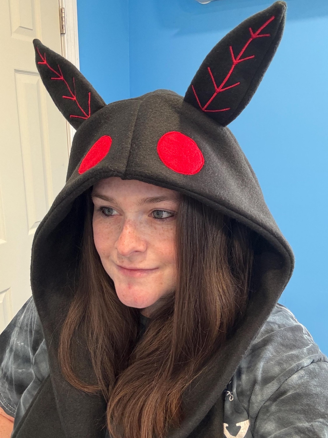 Mothman Hat Cryptid Cosplay Scoodie Style Accessory Creepy Halloween ...