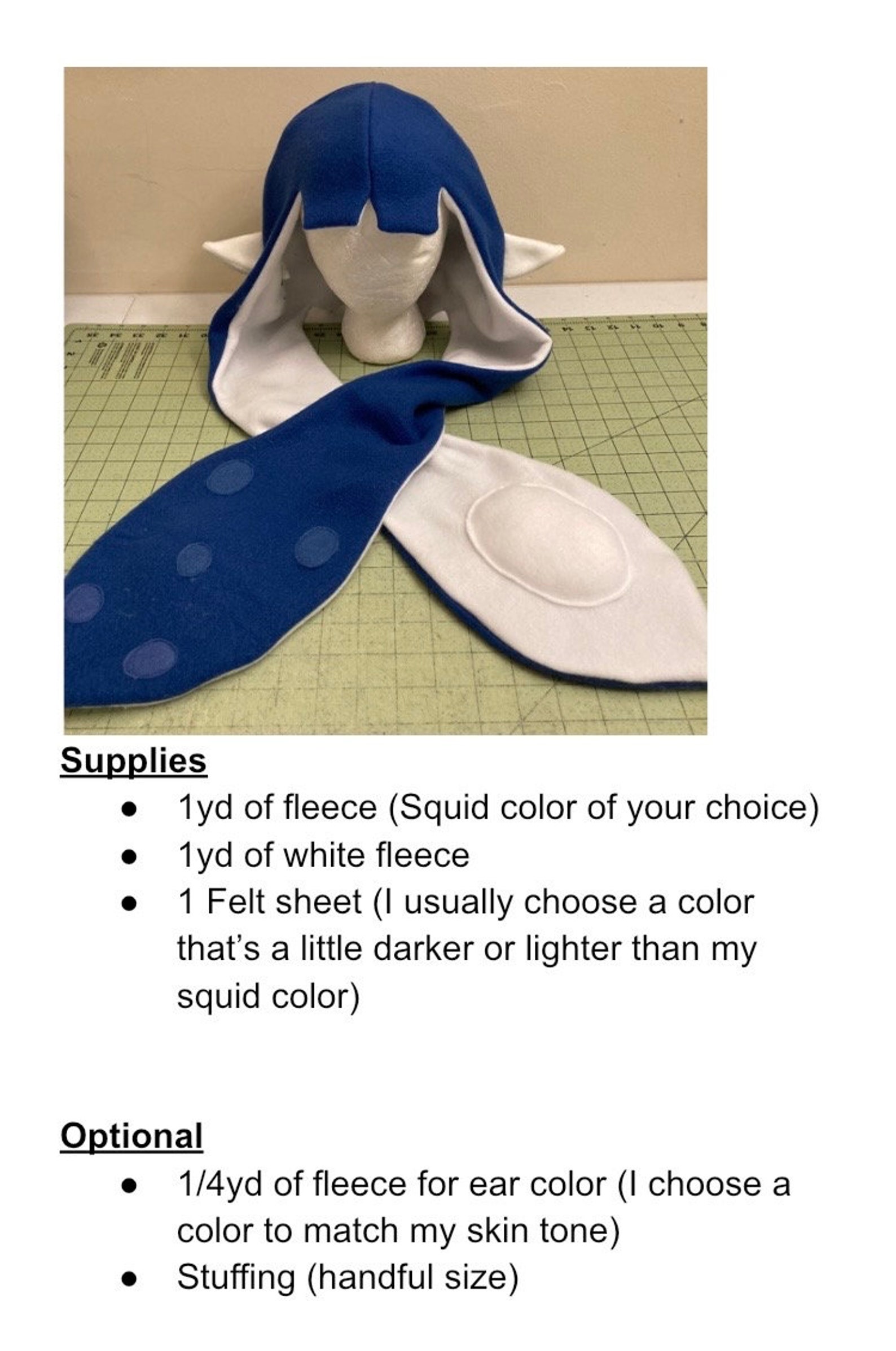 Splatoon Hat Inkling Cosplay Sewing Pattern Girl/long Version - Etsy
