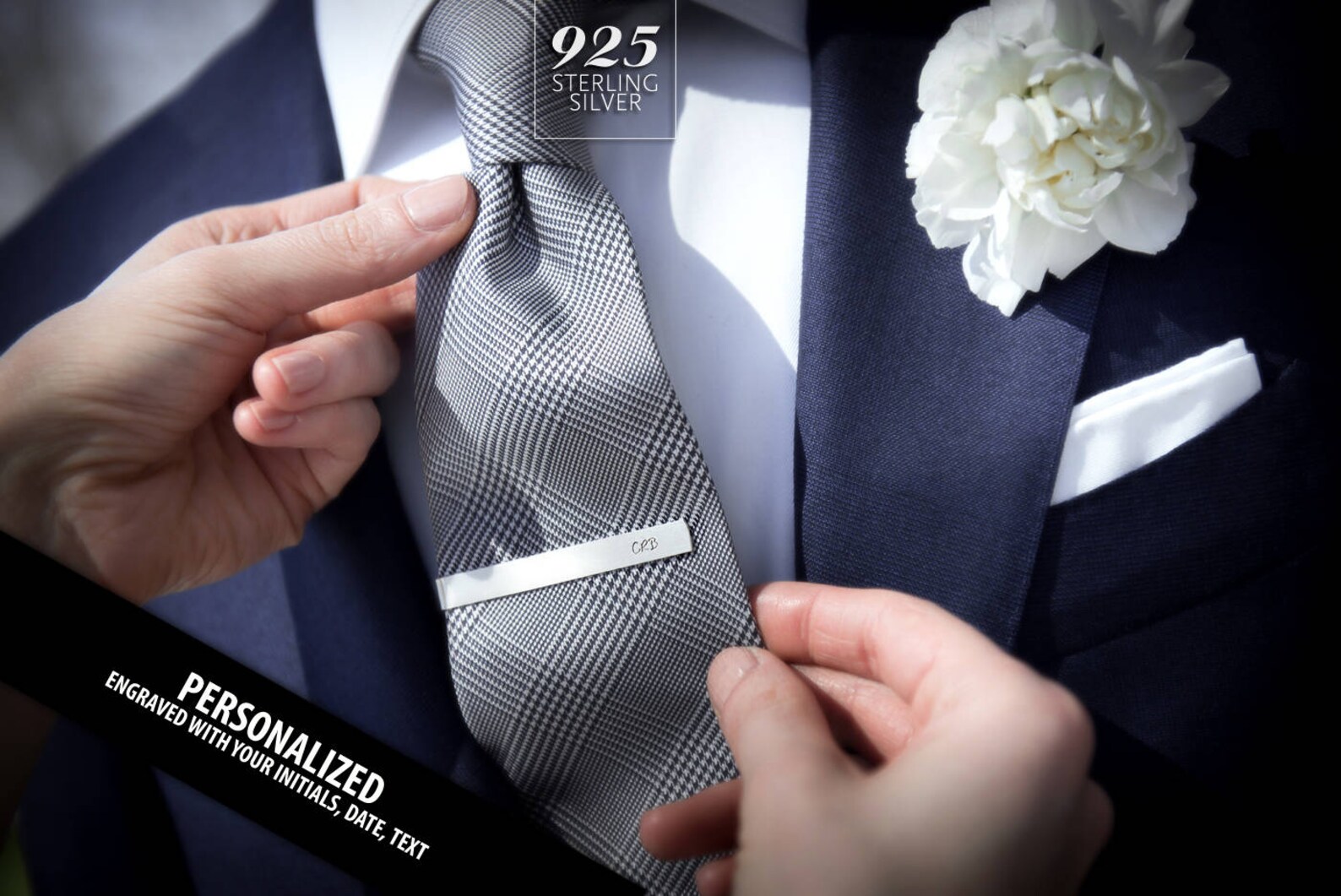 Wedding Tie Clip for Groom Custom Tie Clip Personalized | Etsy