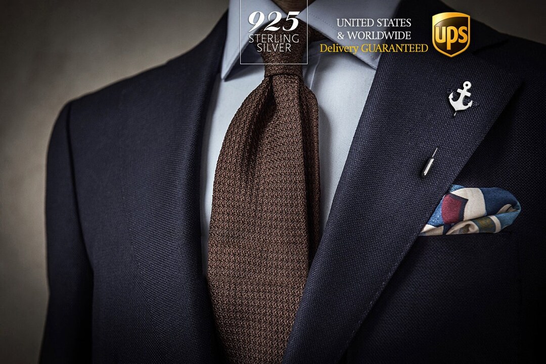 Anchor Lapel Pin for Groom, Beach Wedding Lapel Pin Marine Style ...