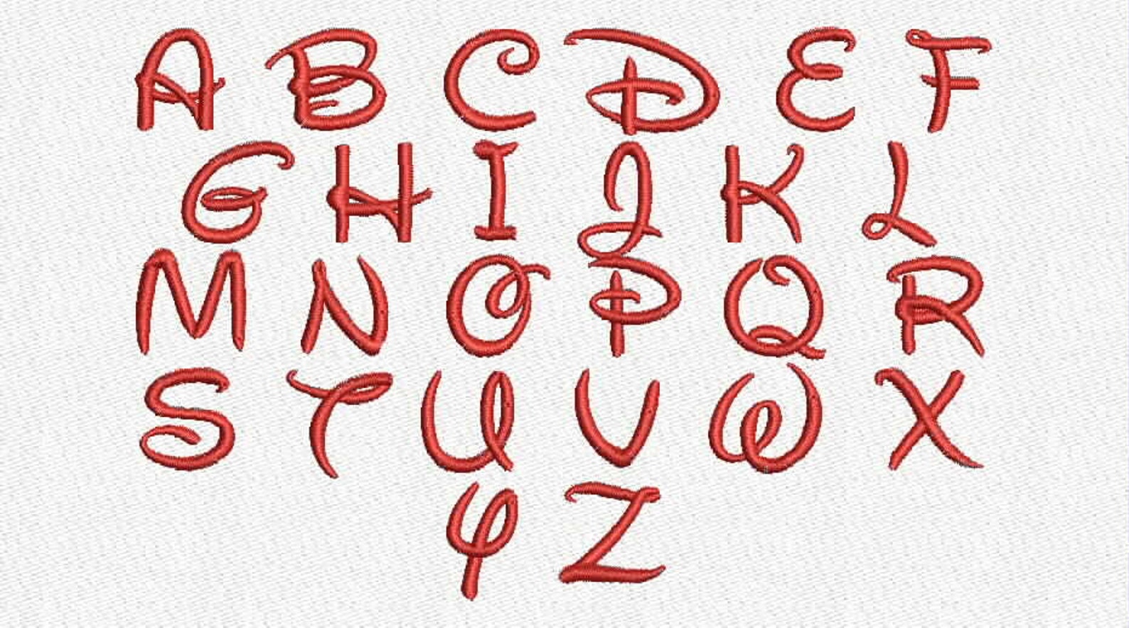 Walt Disney Embroidery Font | Etsy