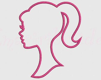 Barbie Embroidery Applique Design | Etsy