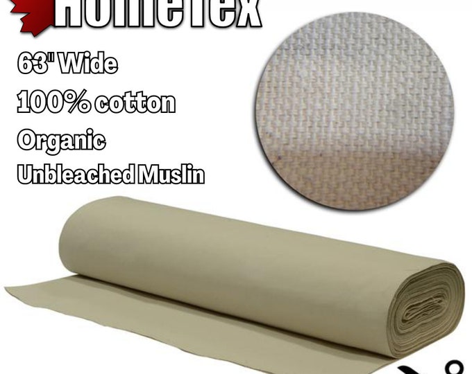 Extra-wide Unbleached Natural Muslin 115/116 Hypoallergenic Cotton by ...