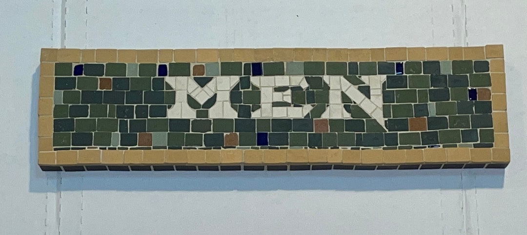 NYC SUBWAY Mosaic Sign "men" - Authentic Porcelain Tile/custom Work ...