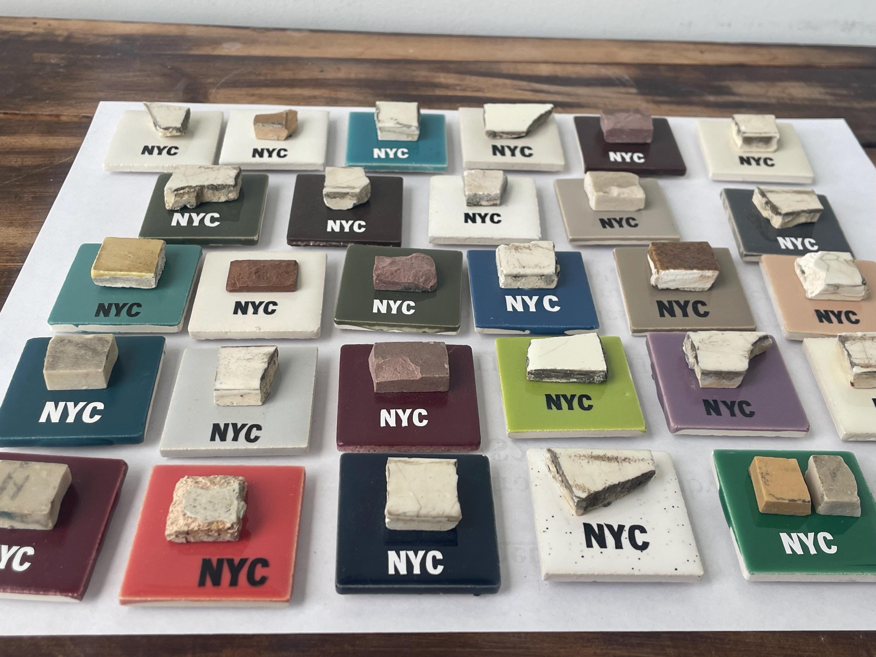 NYC Subway 100 Year Old Mosaic Tile Magnets great Gift Handmade ...