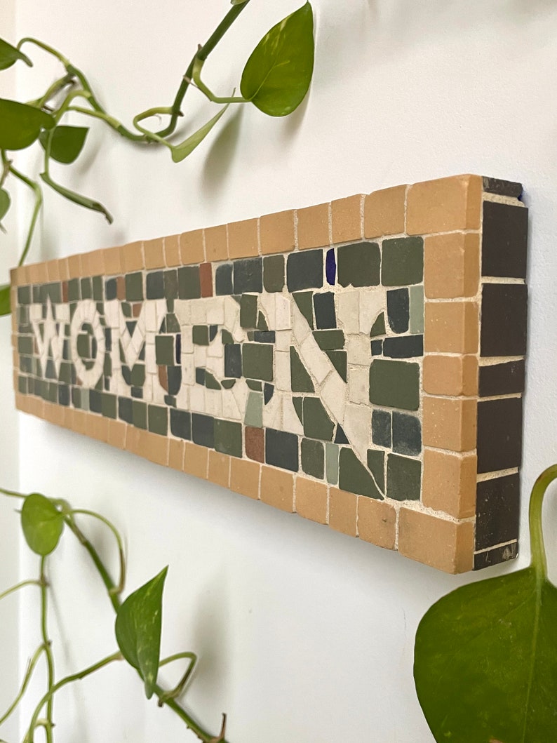 NYC SUBWAY Mosaic Sign " Women" - Authentic Porcelain Tile Subway Work ...