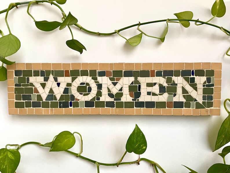 NYC SUBWAY Mosaic Sign " Women" - Authentic Porcelain Tile Subway Work ...