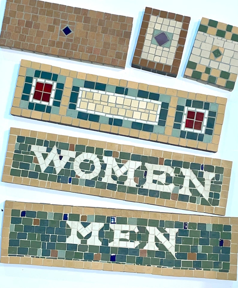 NYC SUBWAY Mosaic Sign "men" - Authentic Porcelain Tile/custom Work ...