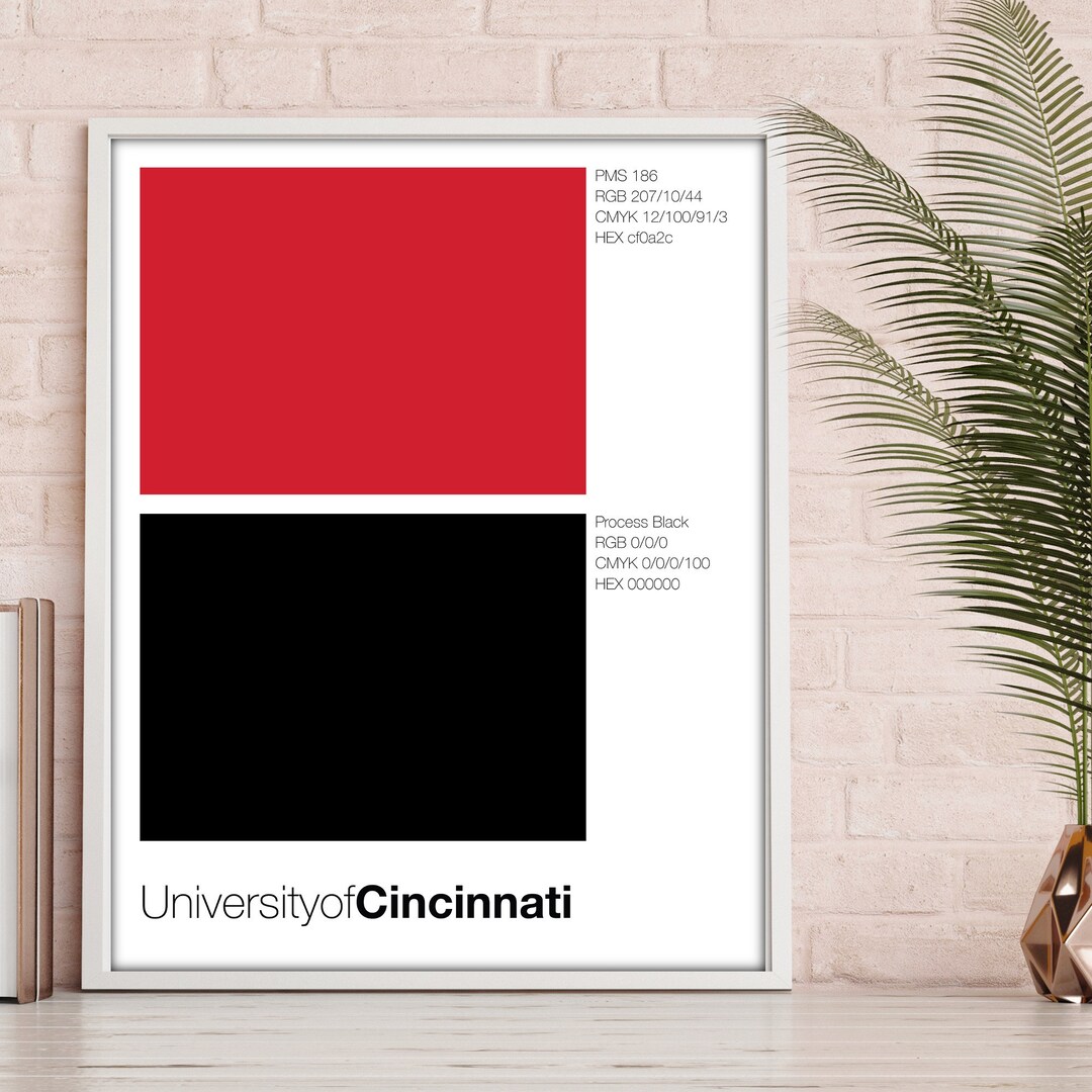 Cincinnati Color Swatch Unframed Minimalist Print | 11x14 - Etsy