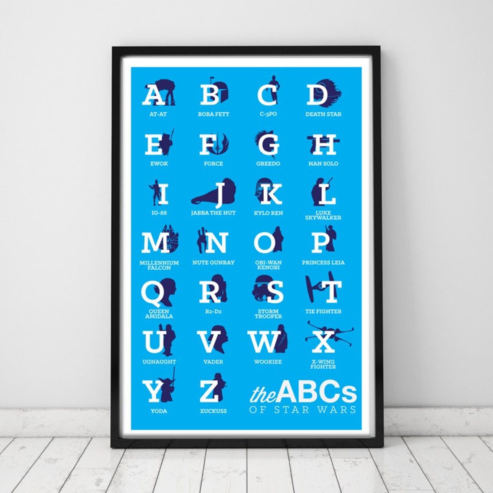 Star Wars Alphabet Print Abcs of Star Wars Unframed - Etsy