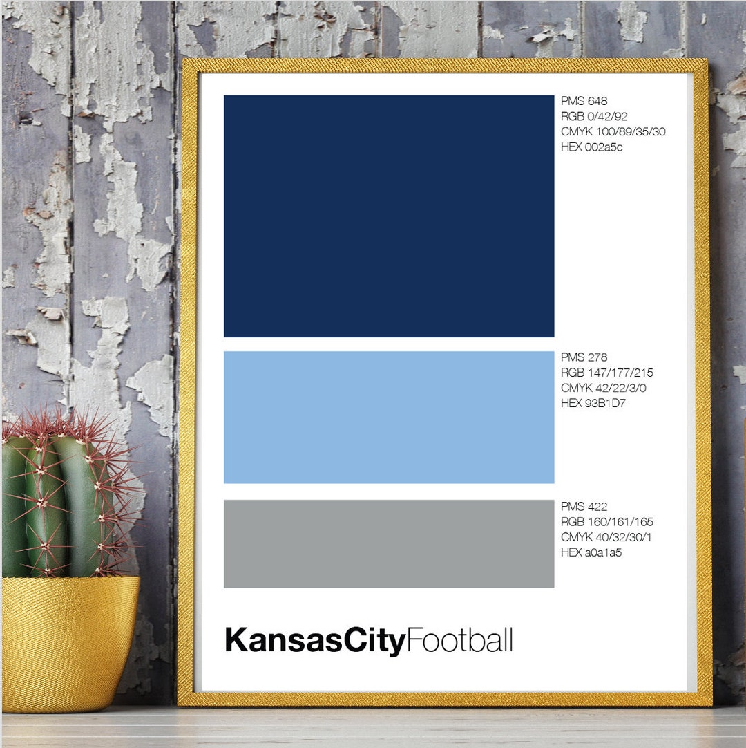 Kansas City Football/soccer Color Swatch Unframed Minimalist Print ...