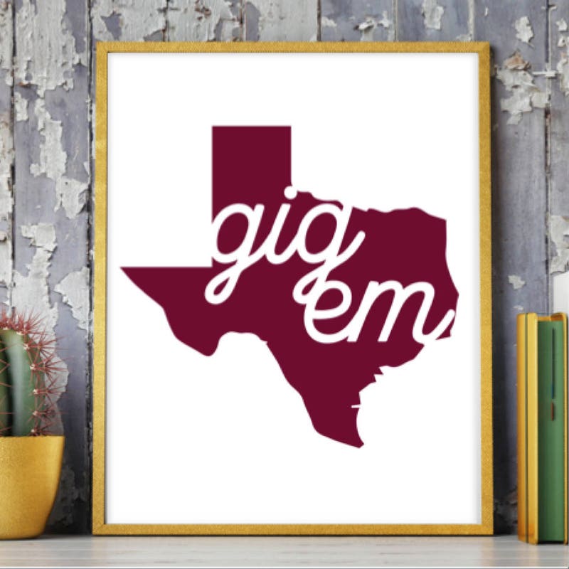 Gig Em Aggies - Etsy