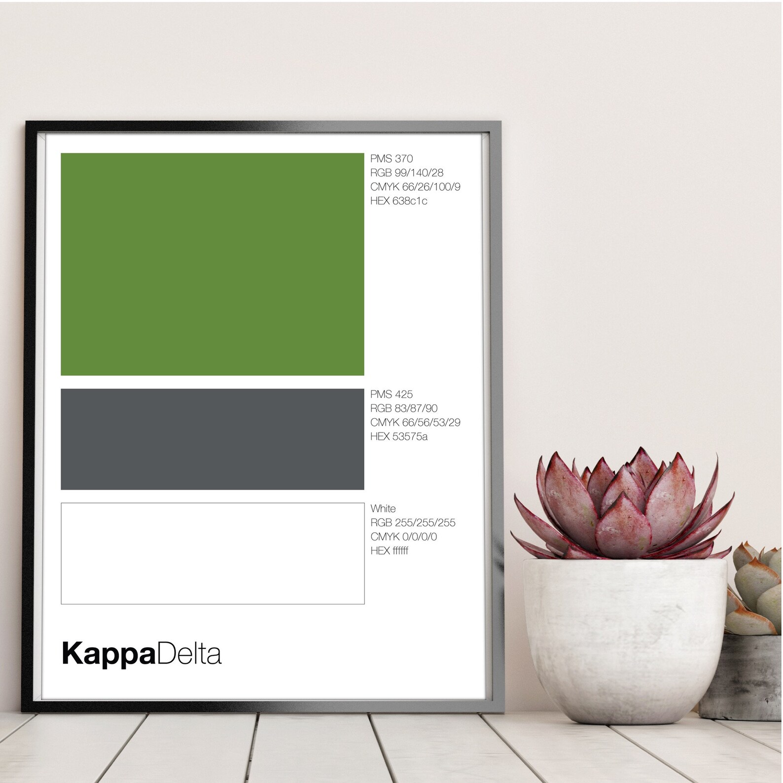 Kappa Delta Color Swatch Unframed Minimalist Print 11x14 | Etsy