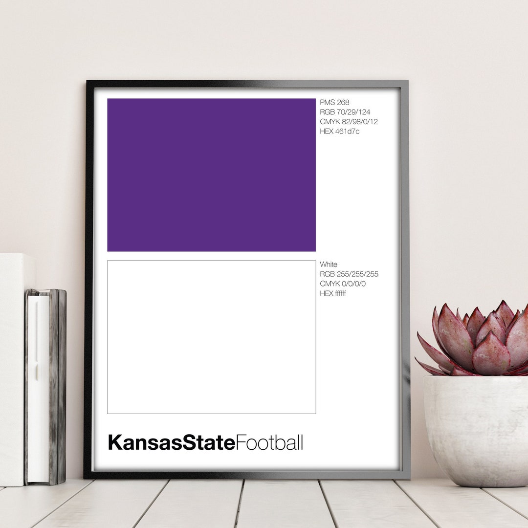 Kansas State Color Swatch Unframed Minimalist Print | 11x14 - Etsy