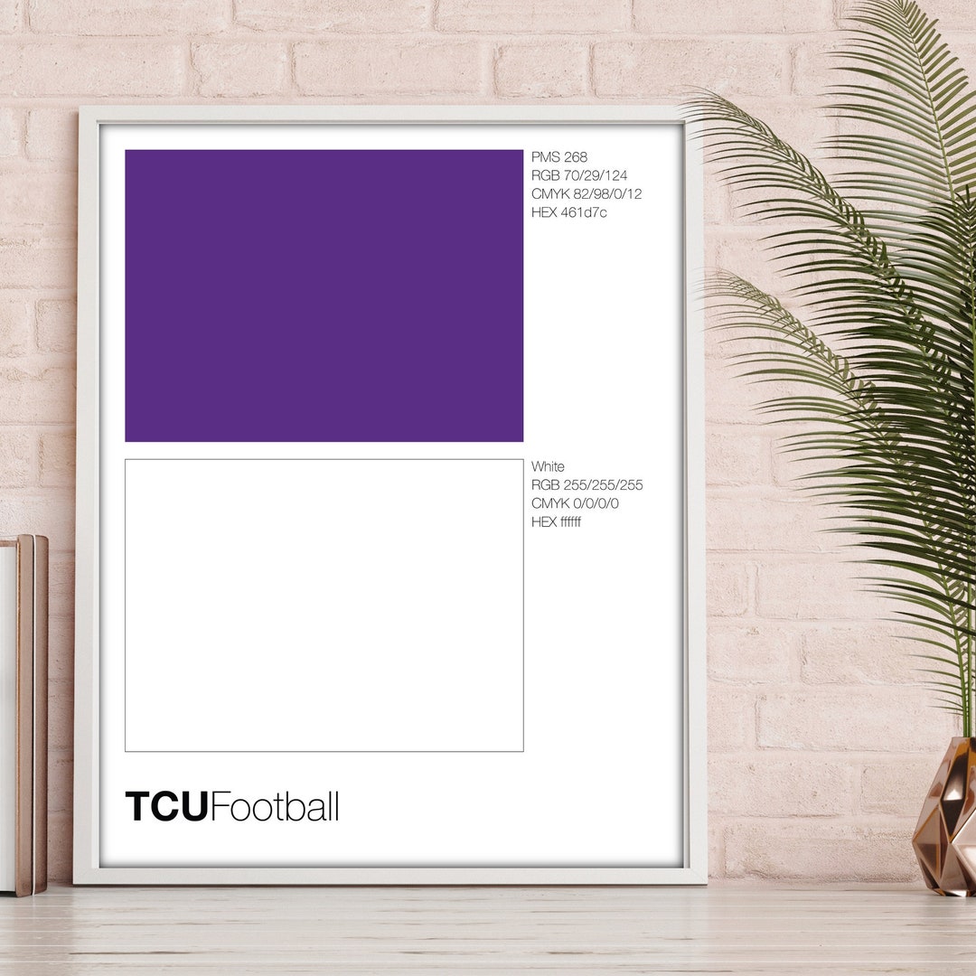TCU Color Swatch Unframed Minimalist Print | 11x14 - Etsy