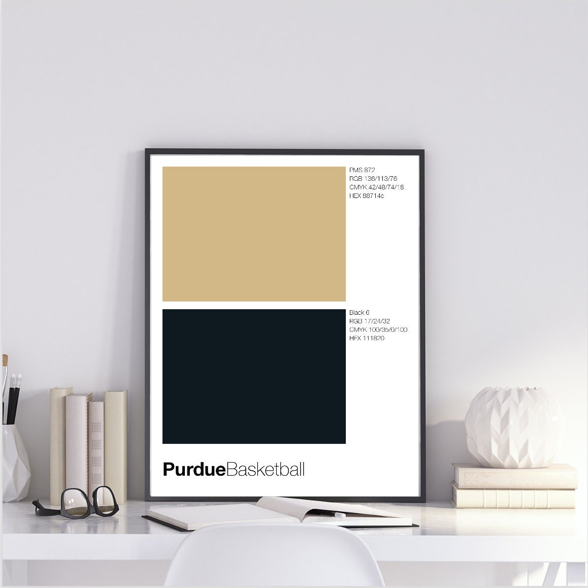 Purdue Color Swatch Unframed Minimalist Print 11x14 - Etsy
