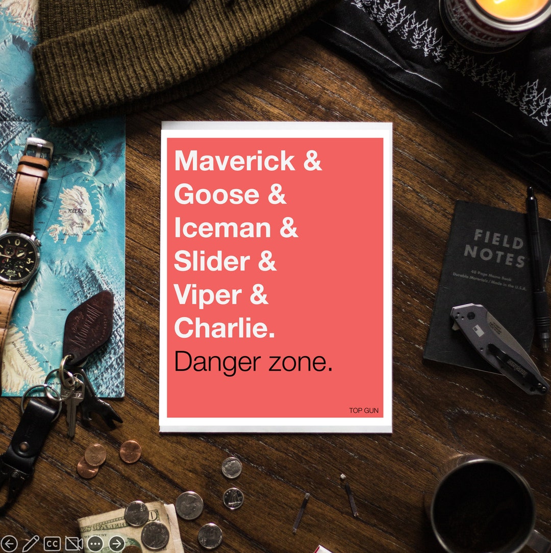 Top Gun Character LIST Print Unframed | Multiple Sizes - Etsy