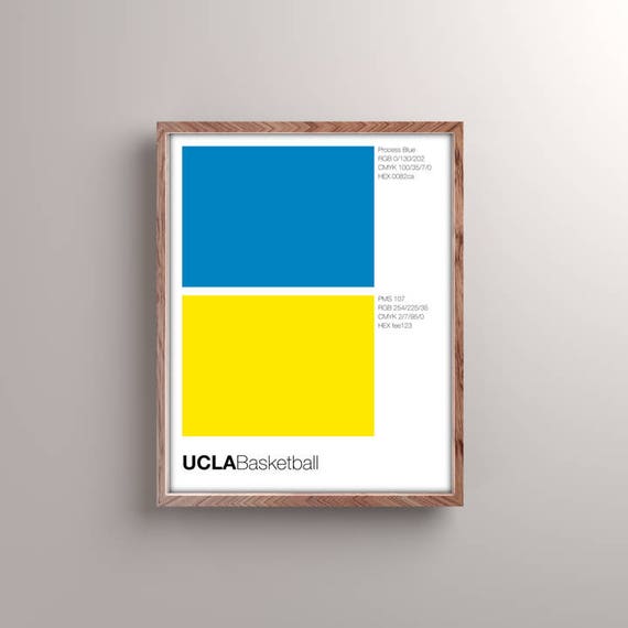 UCLA Color Swatch Unframed Minimalist Print 11x14 | Etsy