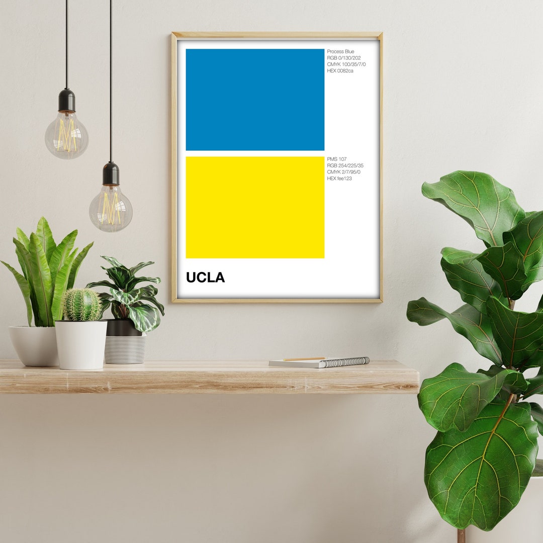 UCLA Color Swatch Unframed Minimalist Print 11x14 - Etsy