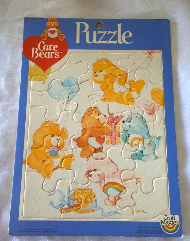 Vintage Care Bears Frame Tray Puzzle 1983, American Greetings ...